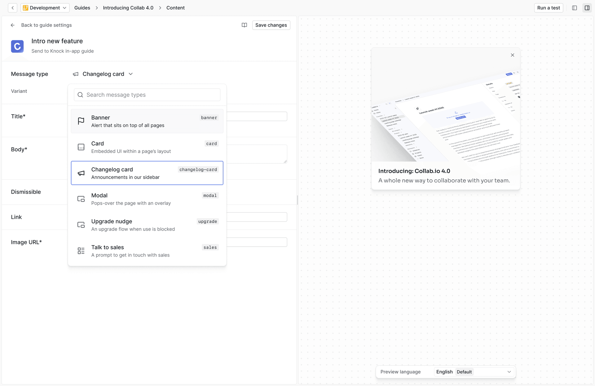 Message types | Knock Docs