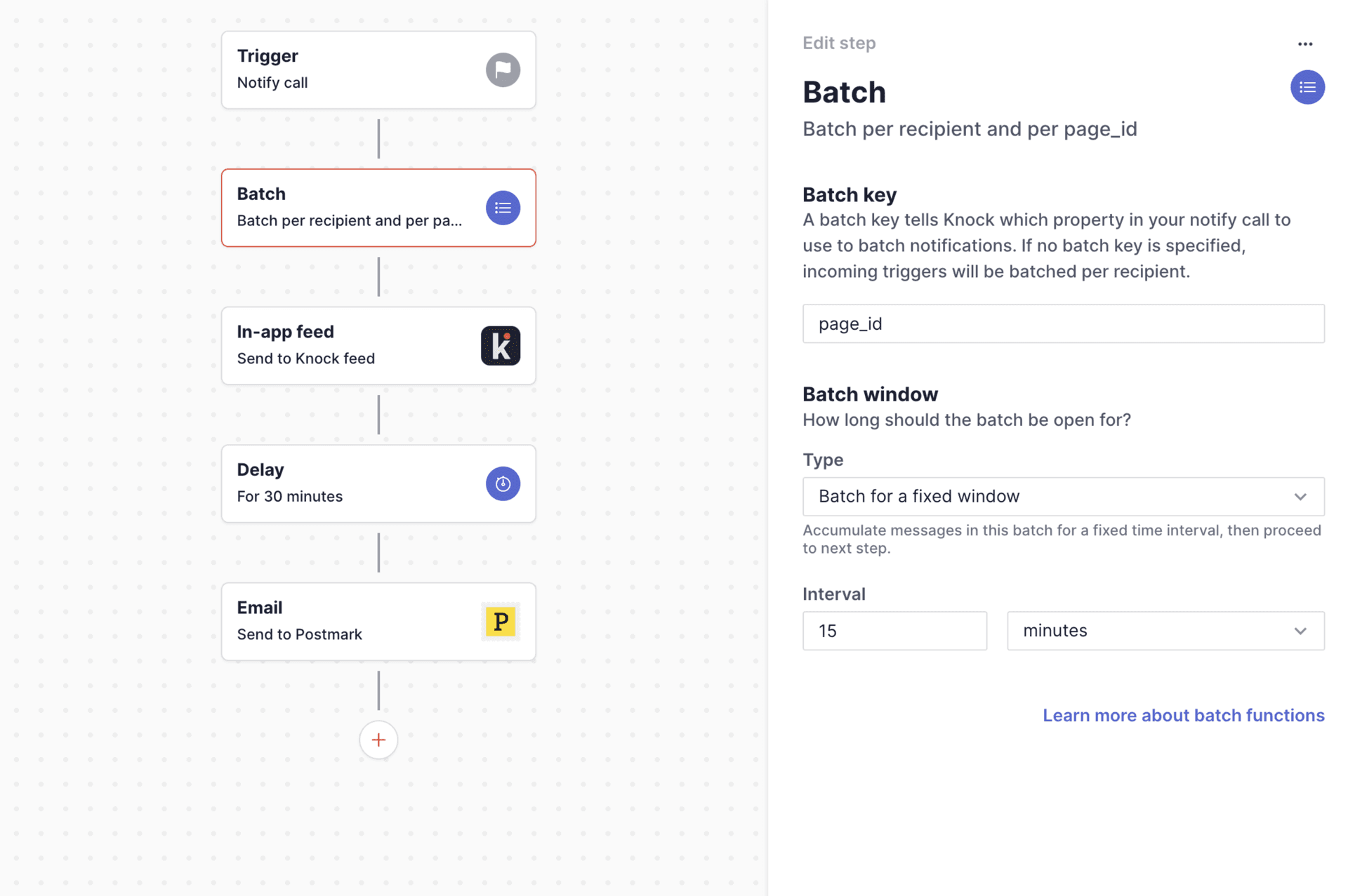 Batch function | Knock Docs